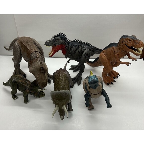 Mattel | Toys | Lot Of 6 Jurassic Park Dinosaurs Tyrannosaurus Rex ...